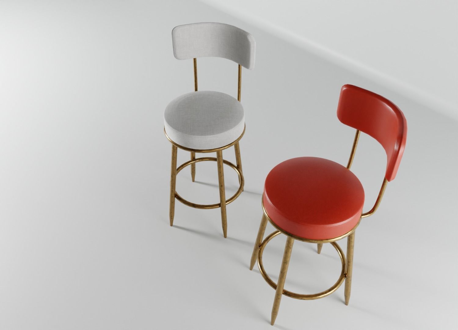 Two Types Of Bar Chair 3D model | CGTrader