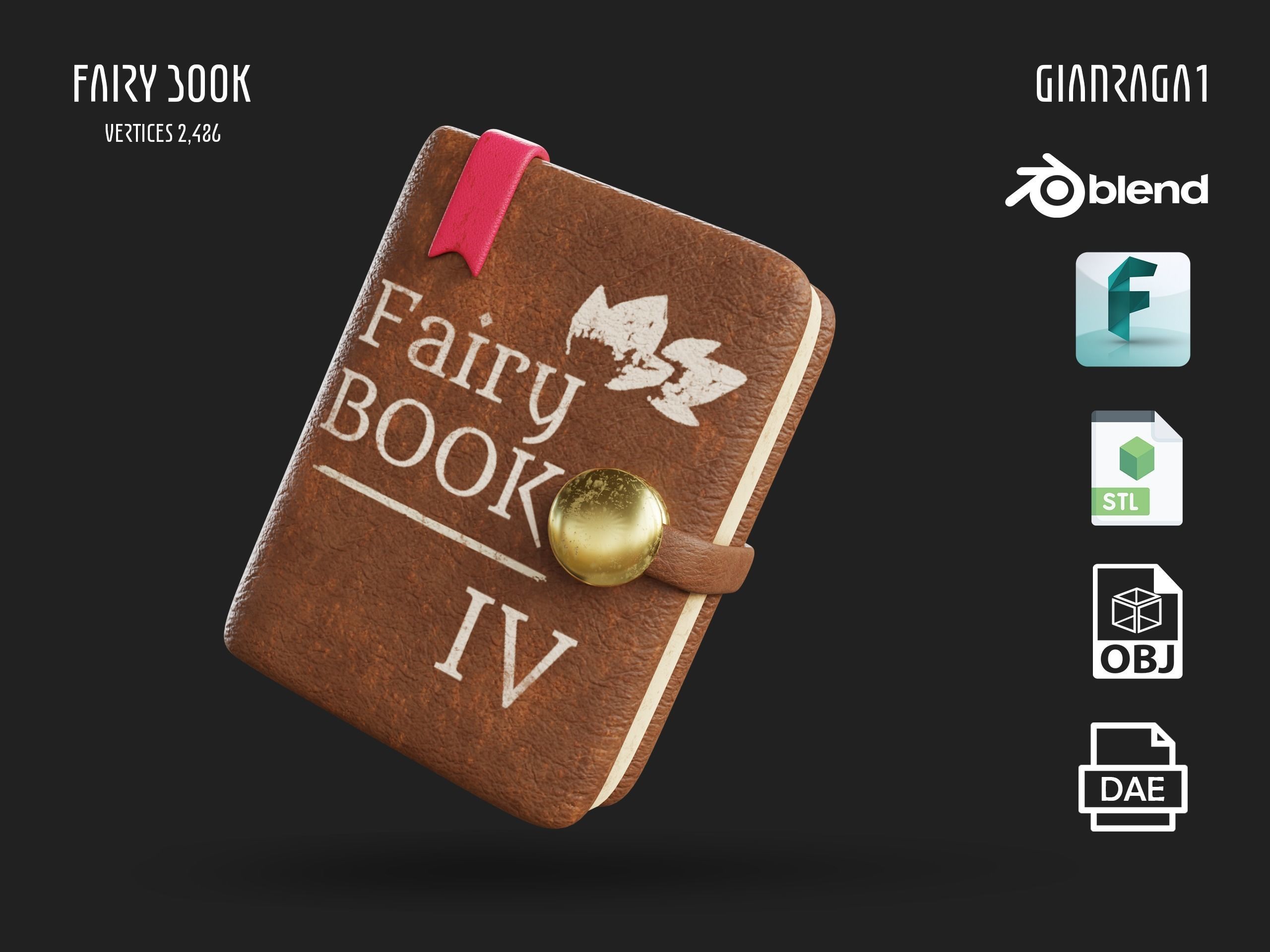 3D model Fairy Book VR / AR / low-poly | CGTrader
