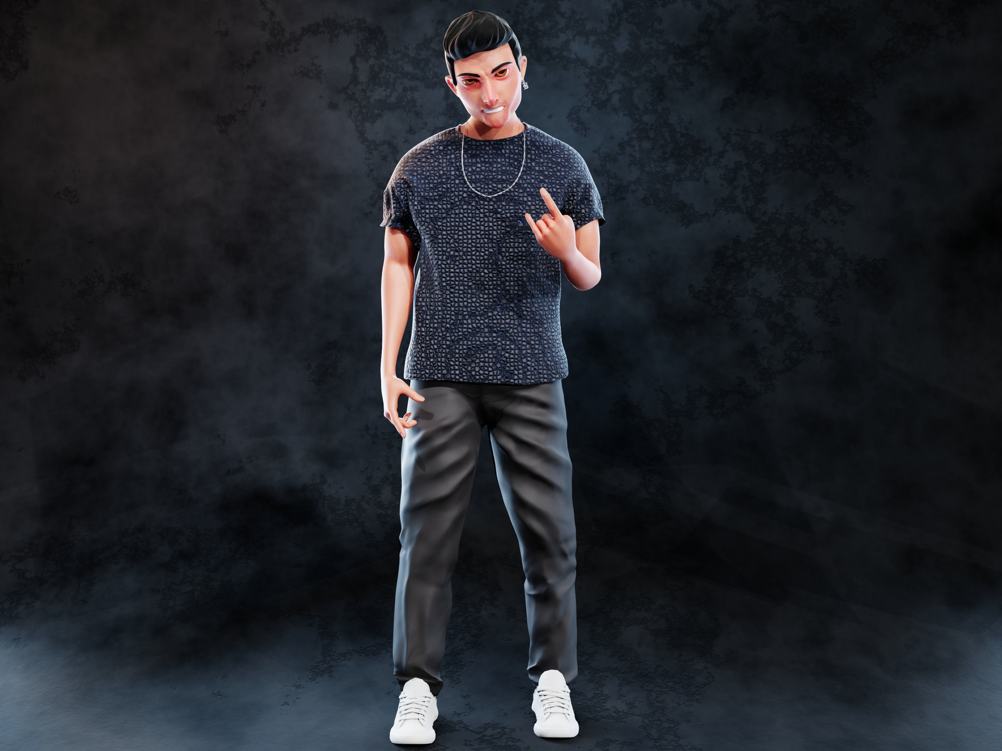 3D model bad boy character VR / AR / low-poly | CGTrader