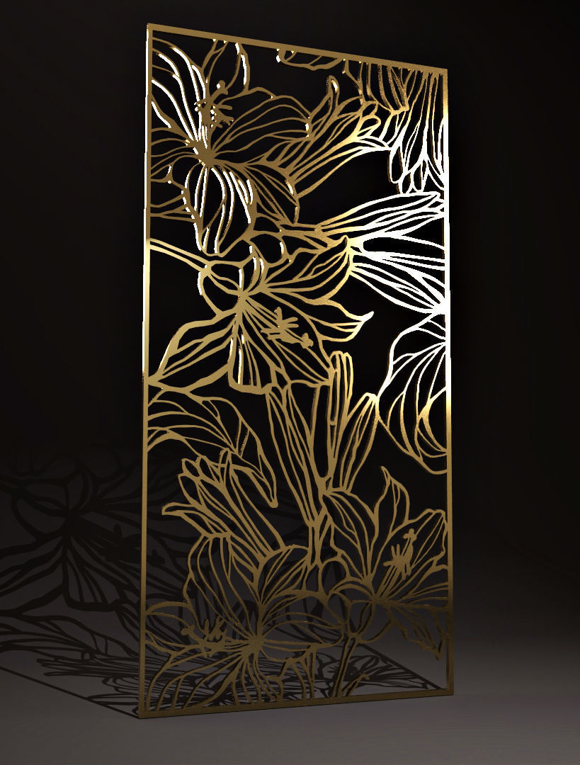 Floral Decorative Partition 3D model | CGTrader