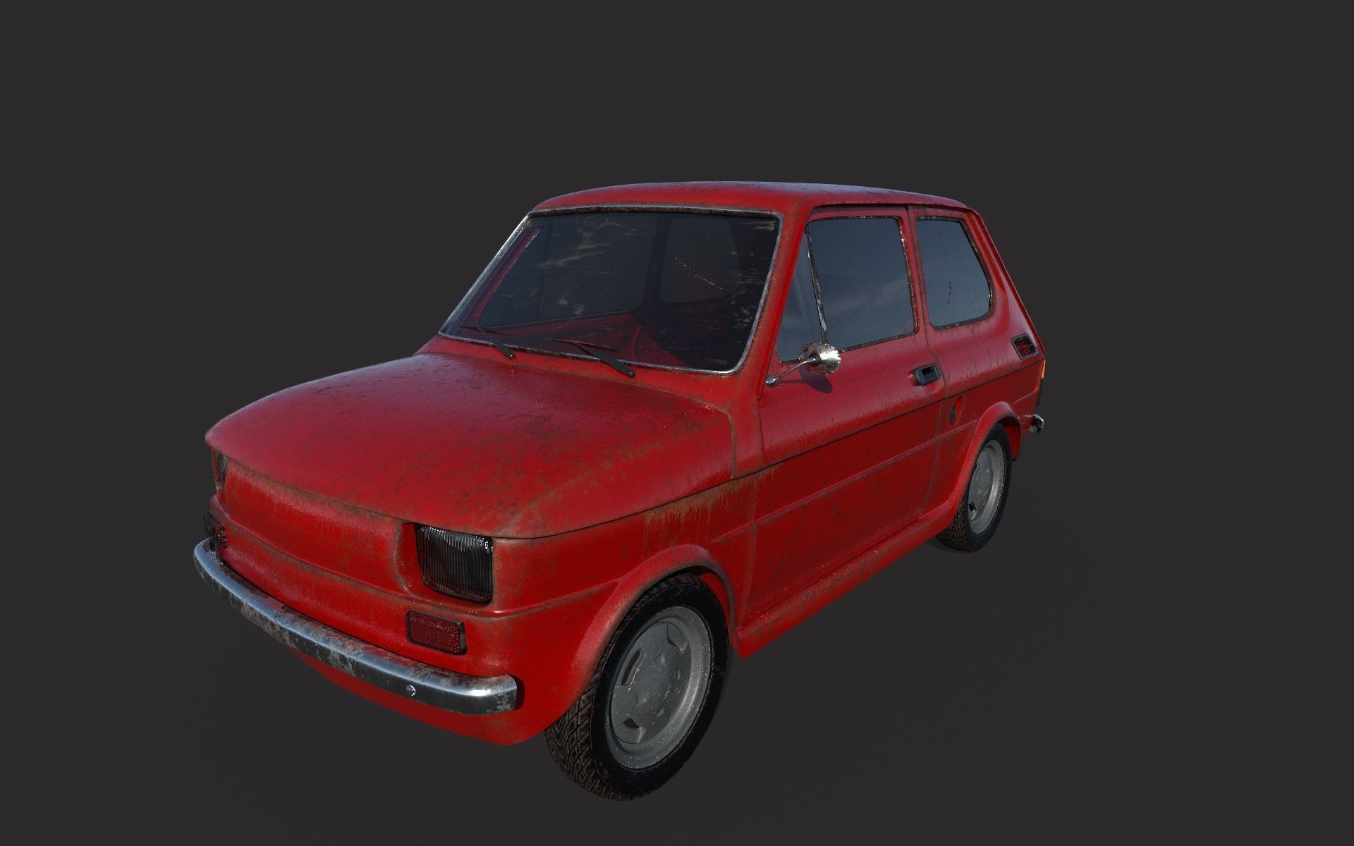 Car Fiat 126p Maluch 3D model | CGTrader