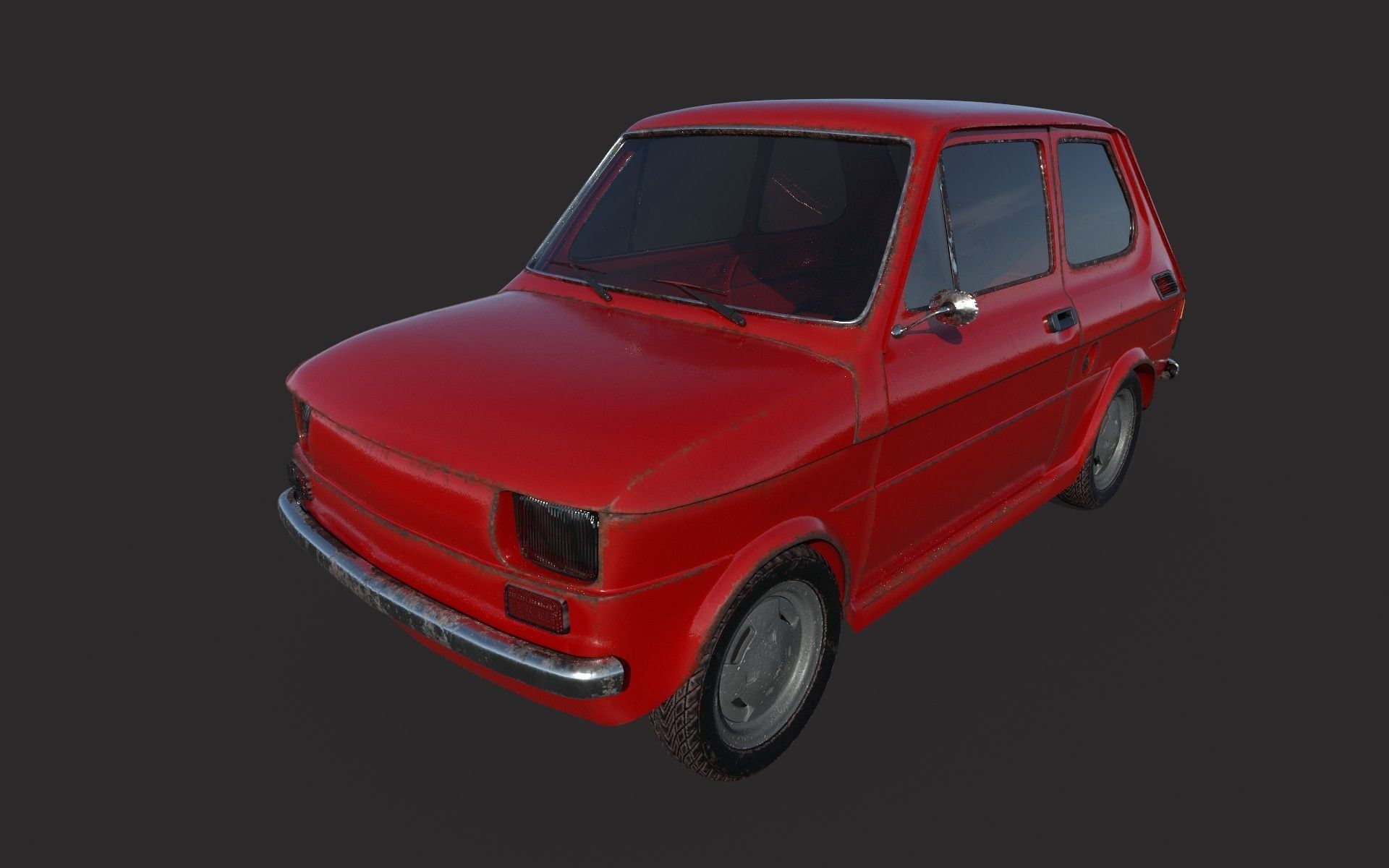 Car Fiat 126p Maluch 3D model | CGTrader