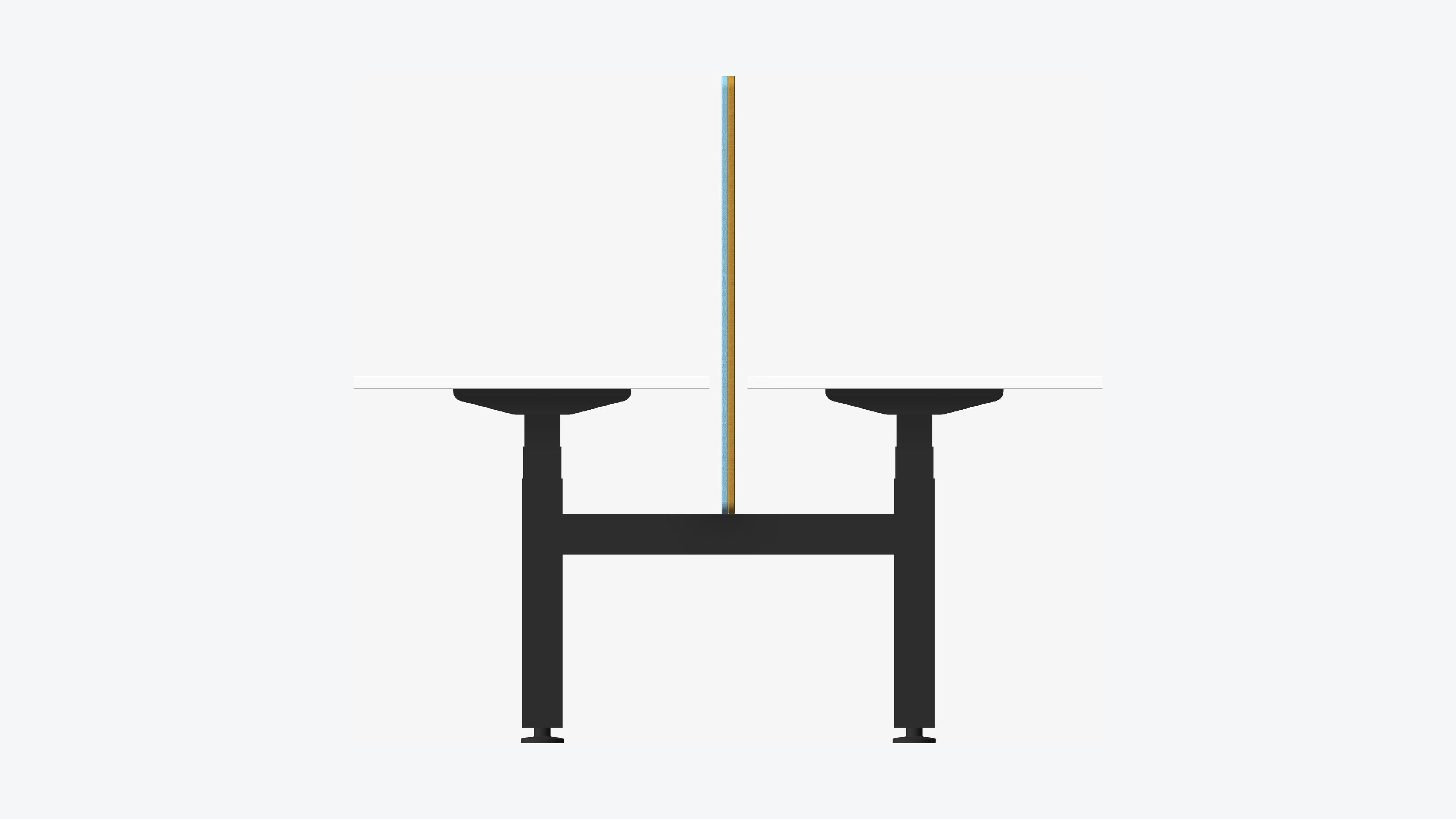 3D model Desk - Double - Officetec - Angular - Linear - Adjustable ...