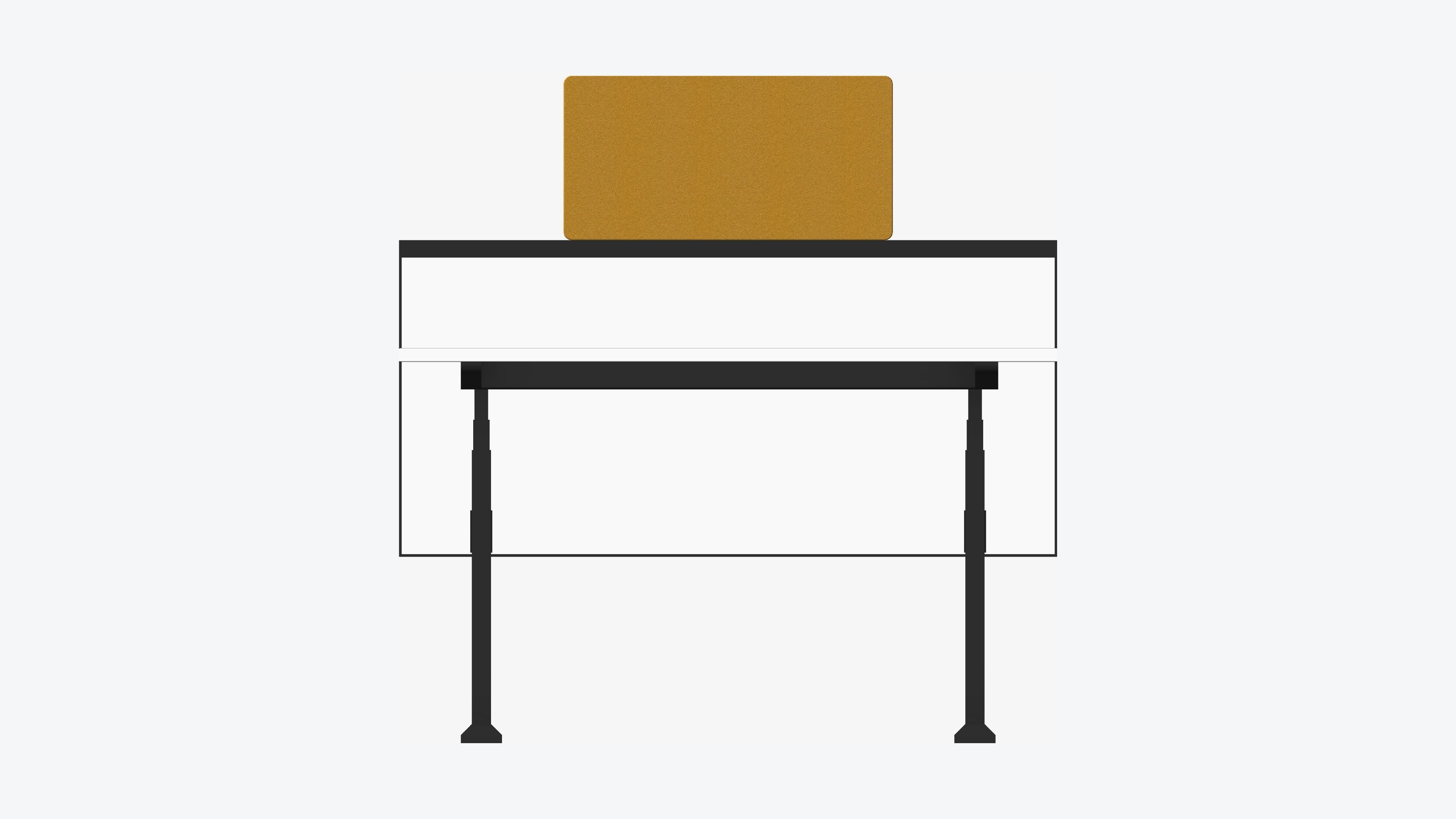 3D model Desk - Single - Officetec - Angular - Linear - Adjustable ...