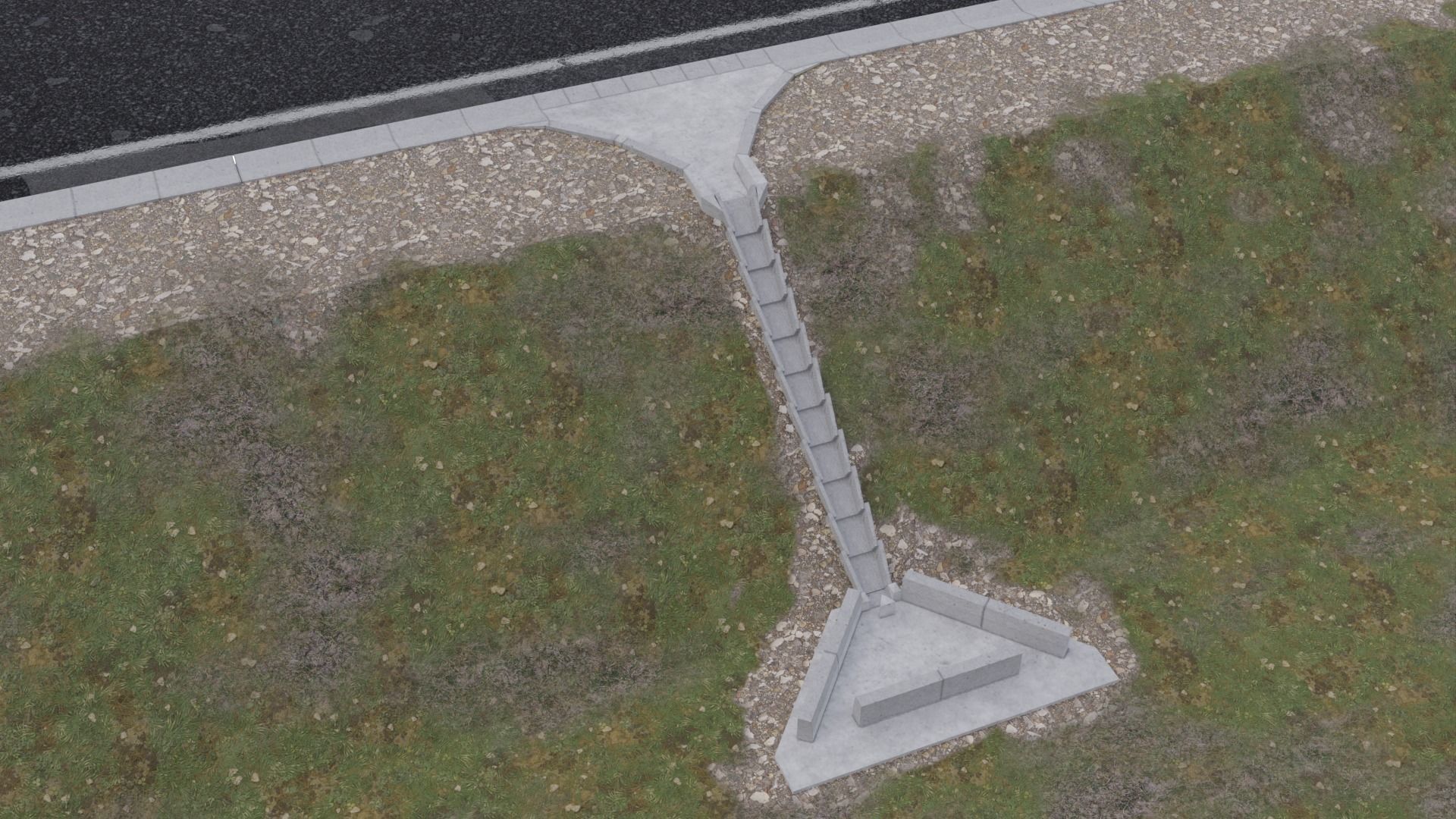 3D model Road Stepped spillway set VR / AR / low-poly | CGTrader