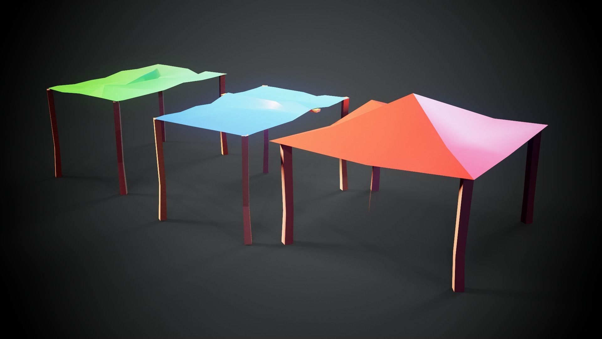 3D model Low poly stylized environment pack da1 VR / AR / low-poly ...