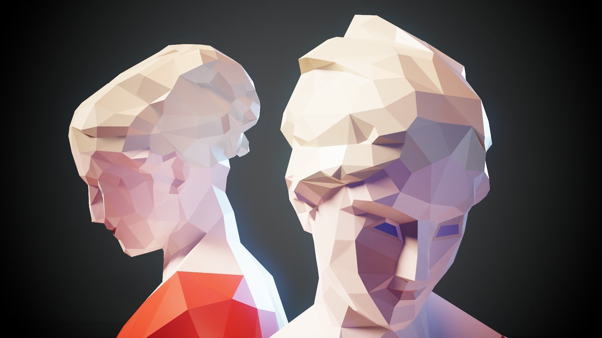 3D model Low poly stylized environment pack da1 VR / AR / low-poly ...