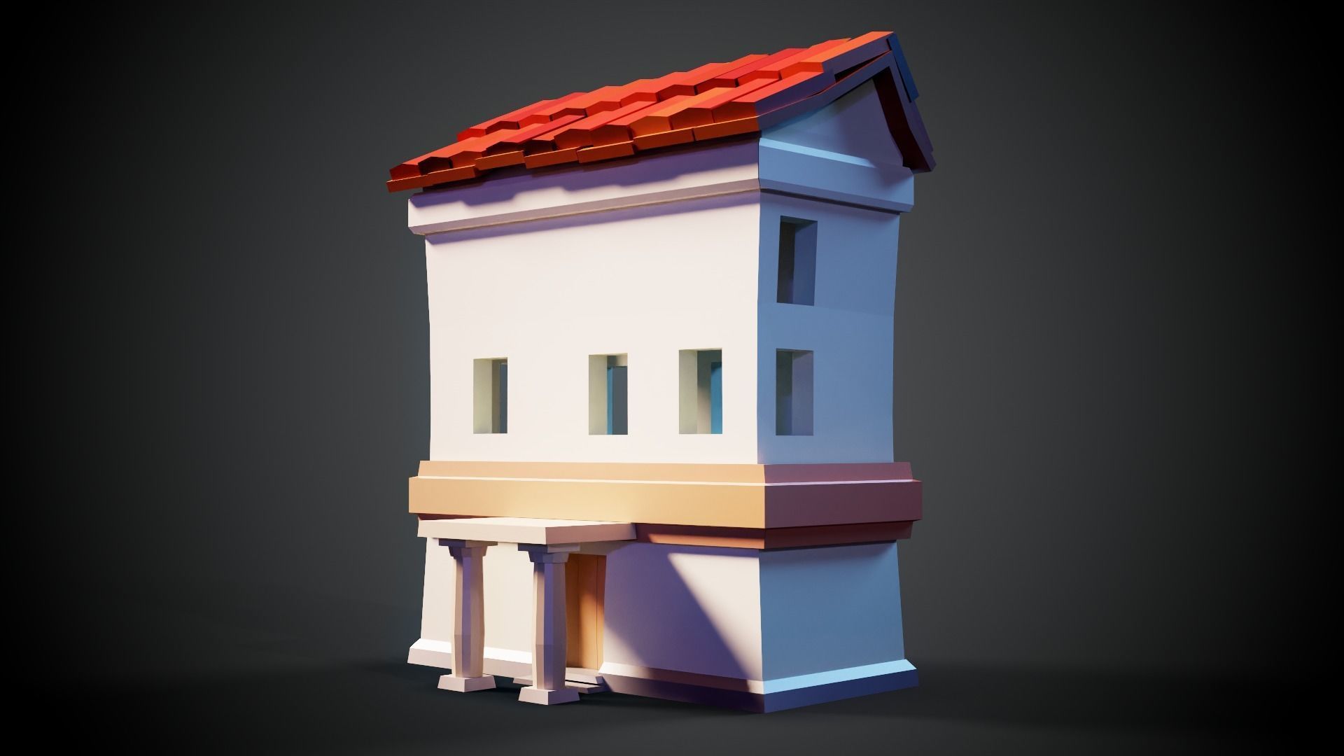 3D model Low poly stylized environment pack da1 VR / AR / low-poly ...