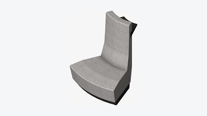 3D model Seating - Contemporary - Extension - High Back - Round VR / AR ...