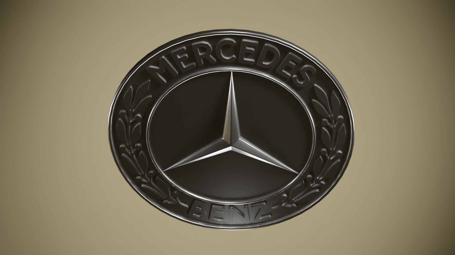 3D model Mercedes Benz Logo - Badge - Emblem VR / AR / low-poly | CGTrader