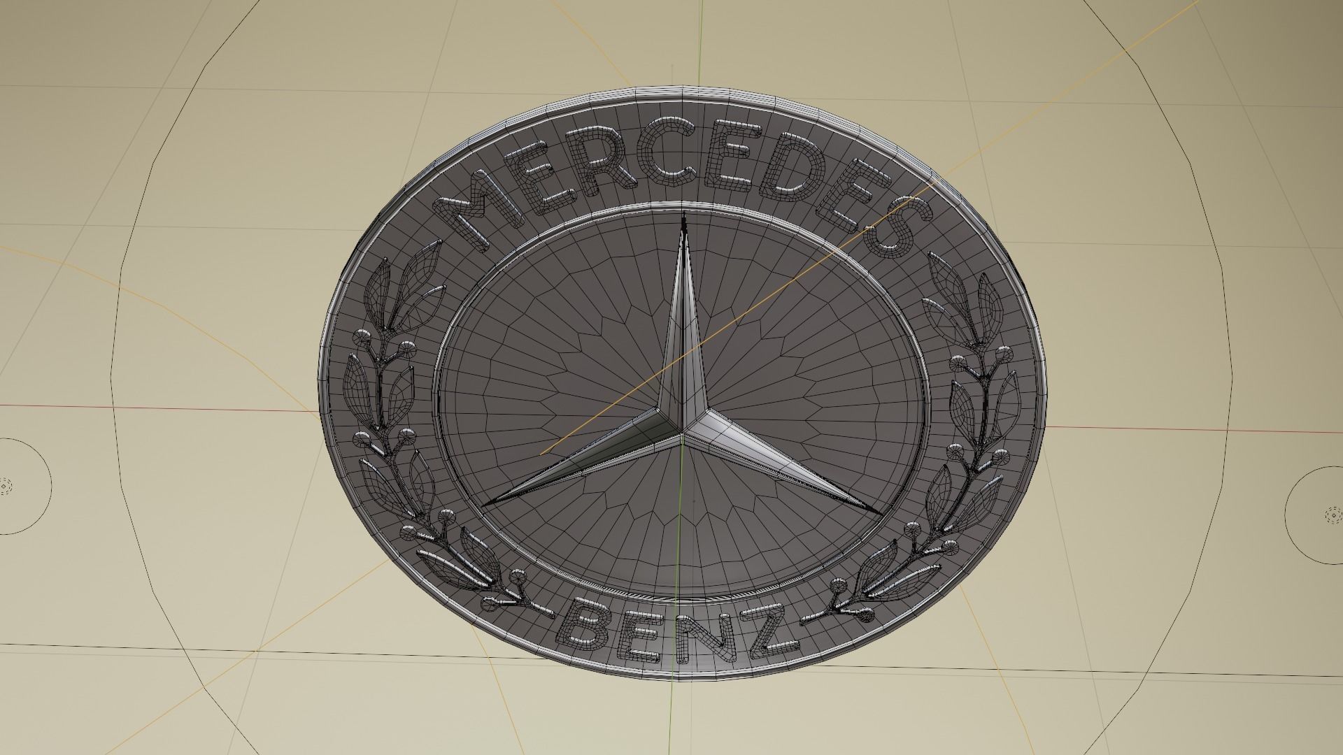 3D model Mercedes Benz Logo - Badge - Emblem VR / AR / low-poly | CGTrader