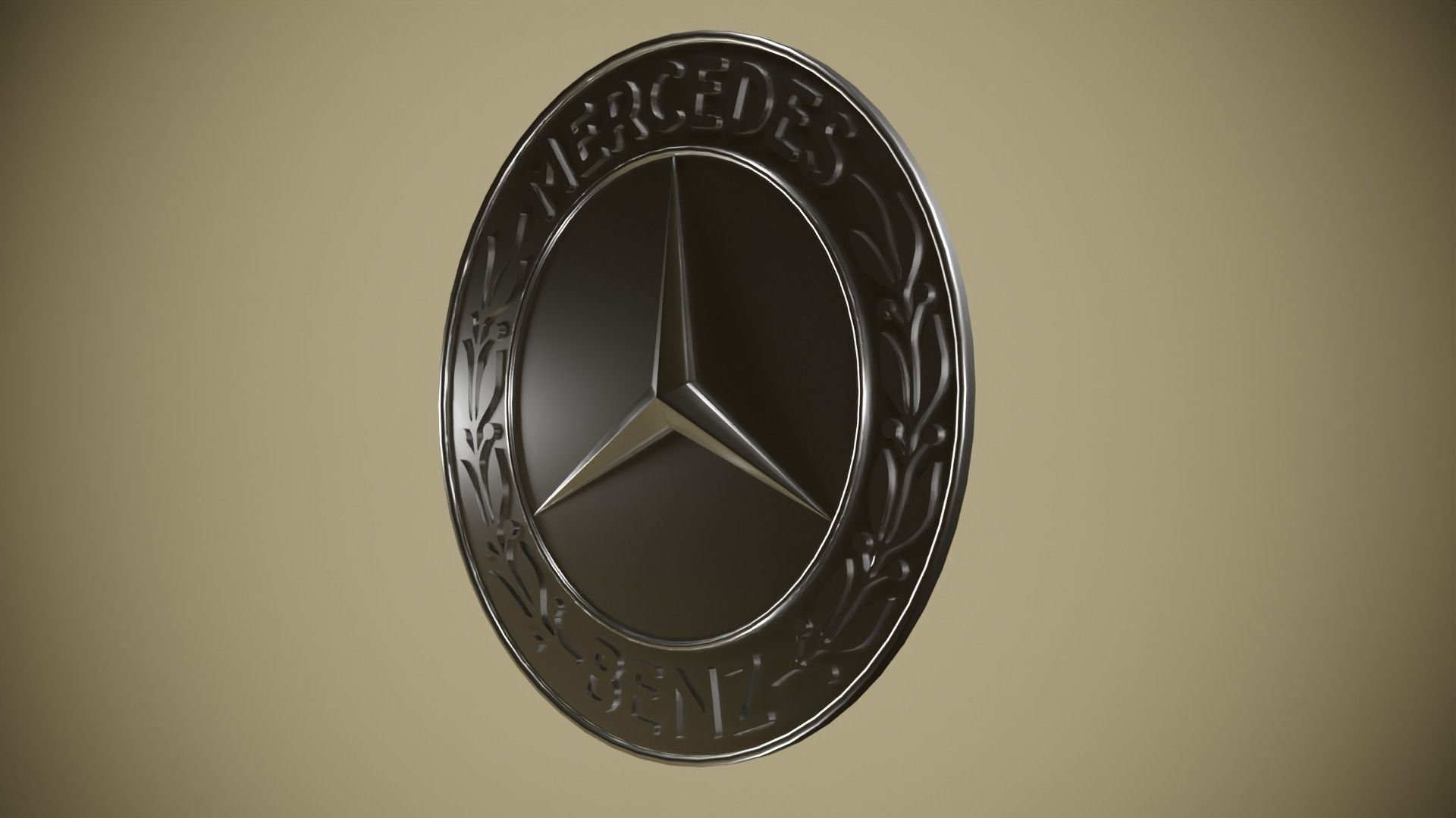 3D model Mercedes Benz Logo - Badge - Emblem VR / AR / low-poly | CGTrader