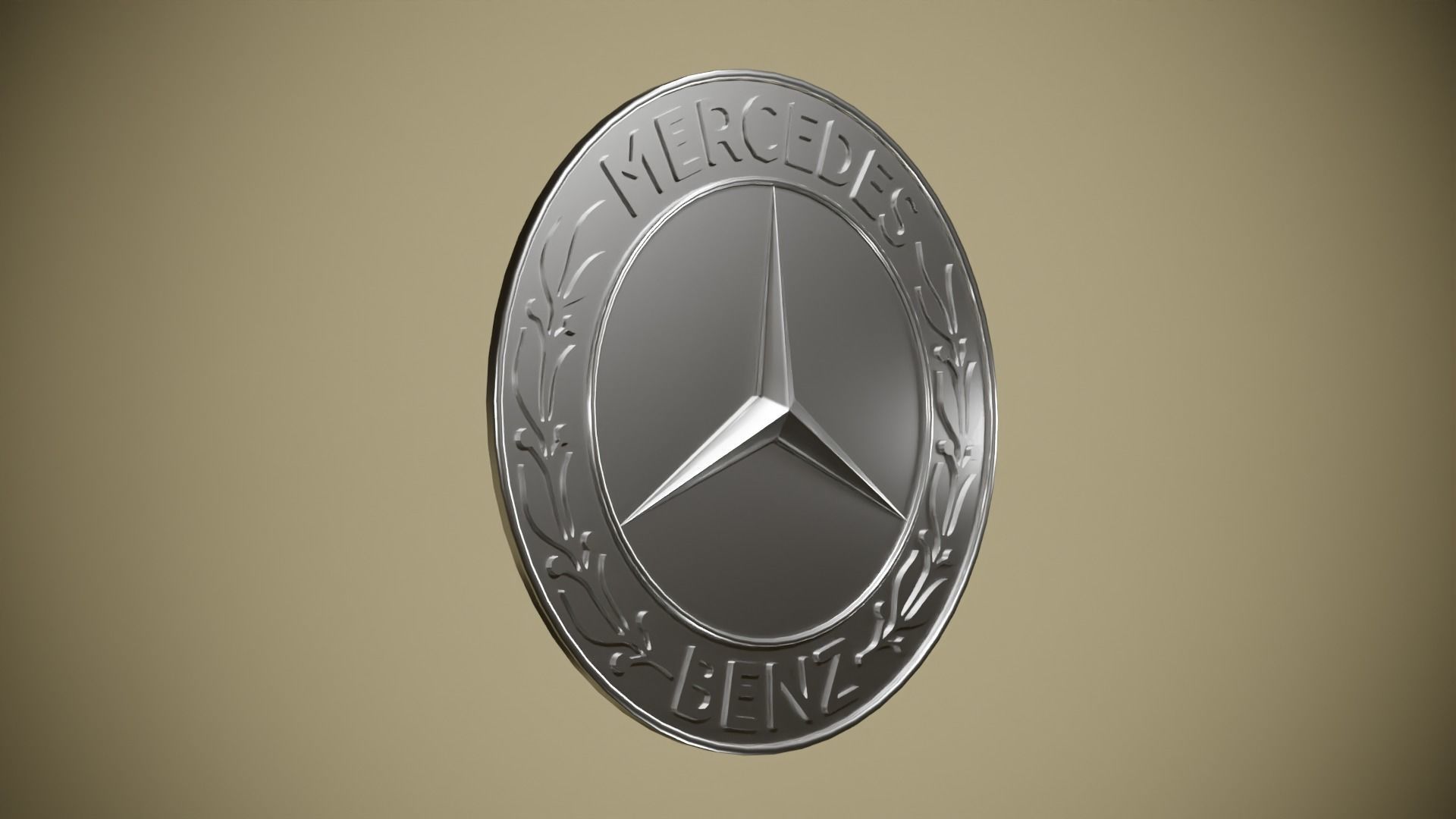 3D model Mercedes Benz Logo - Badge - Emblem VR / AR / low-poly | CGTrader