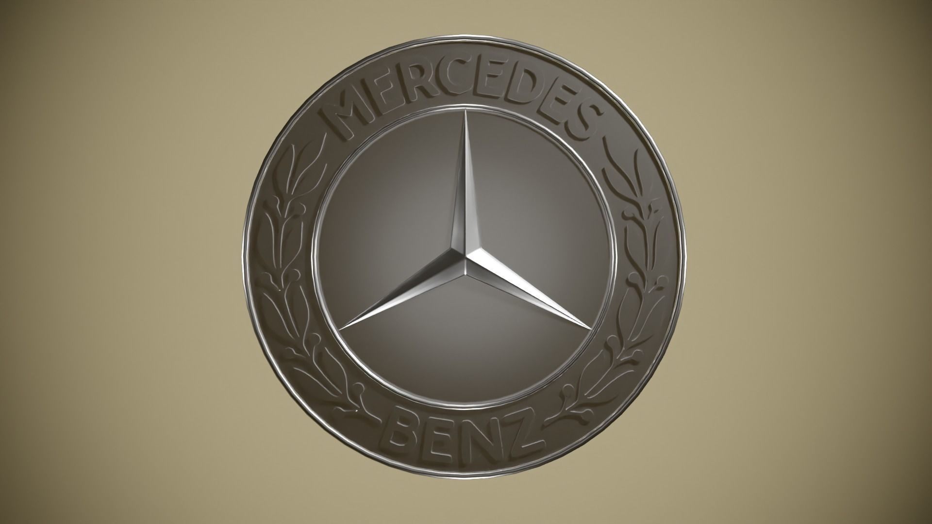 3D model Mercedes Benz Logo - Badge - Emblem VR / AR / low-poly | CGTrader