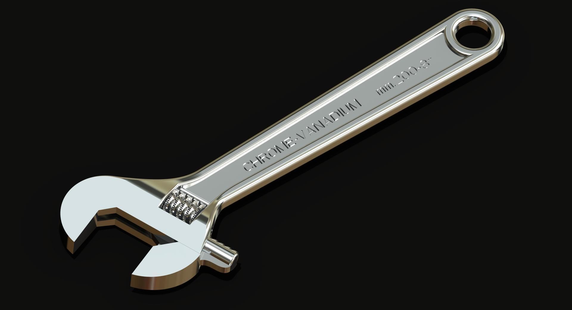 Adjustable spanner 3D model | CGTrader