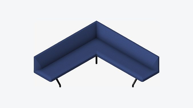 3D model Seat - Bench - Worksmart - Corner VR / AR / low-poly | CGTrader