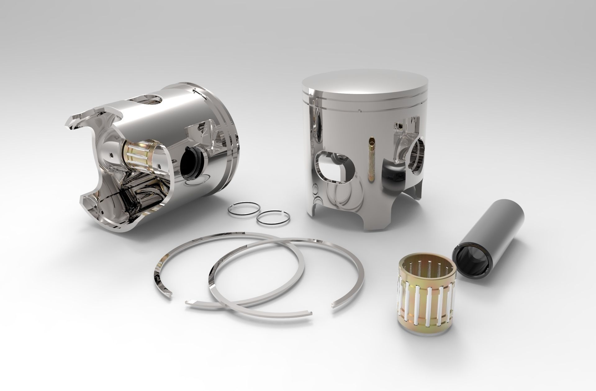 KAWASAKI KX 250 2-STROKE PISTON 3D model | CGTrader