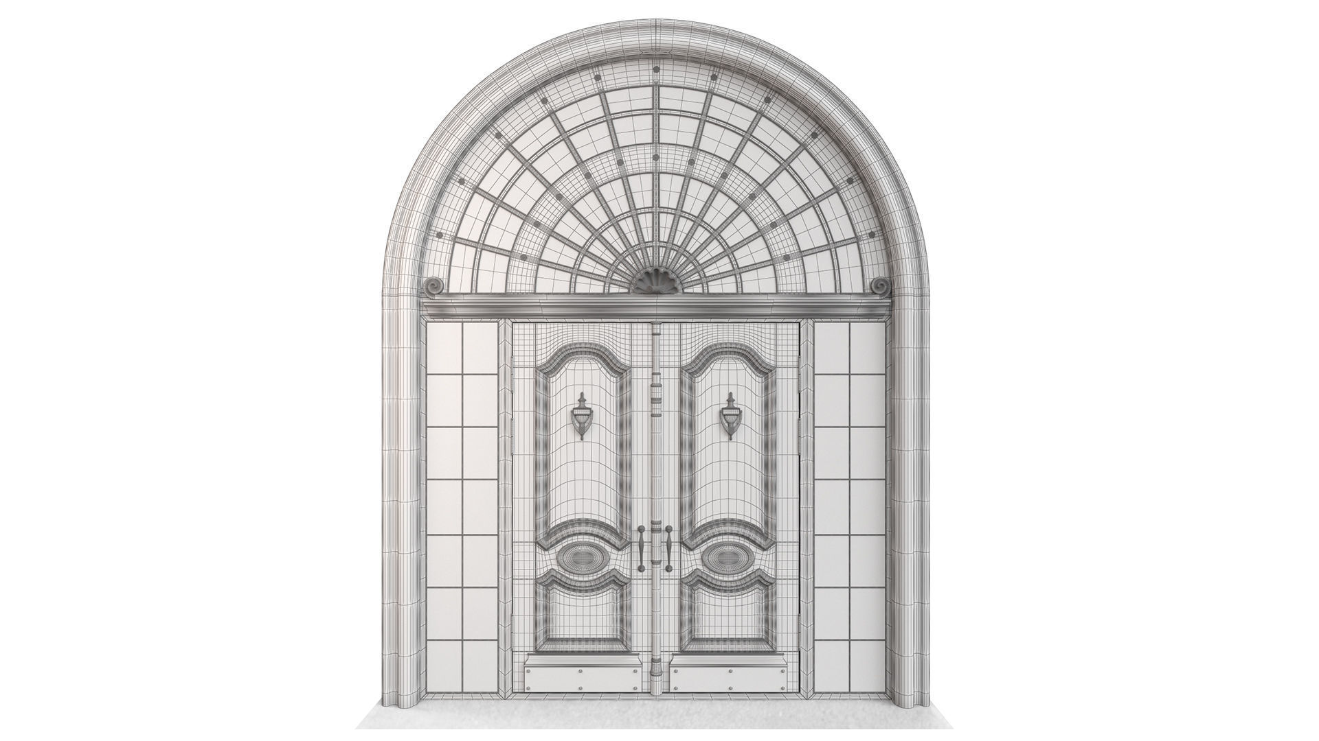 Entrance classic door 61 3D model | CGTrader