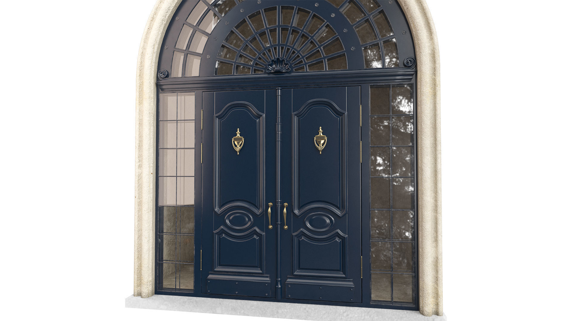 Entrance classic door 61 3D model | CGTrader