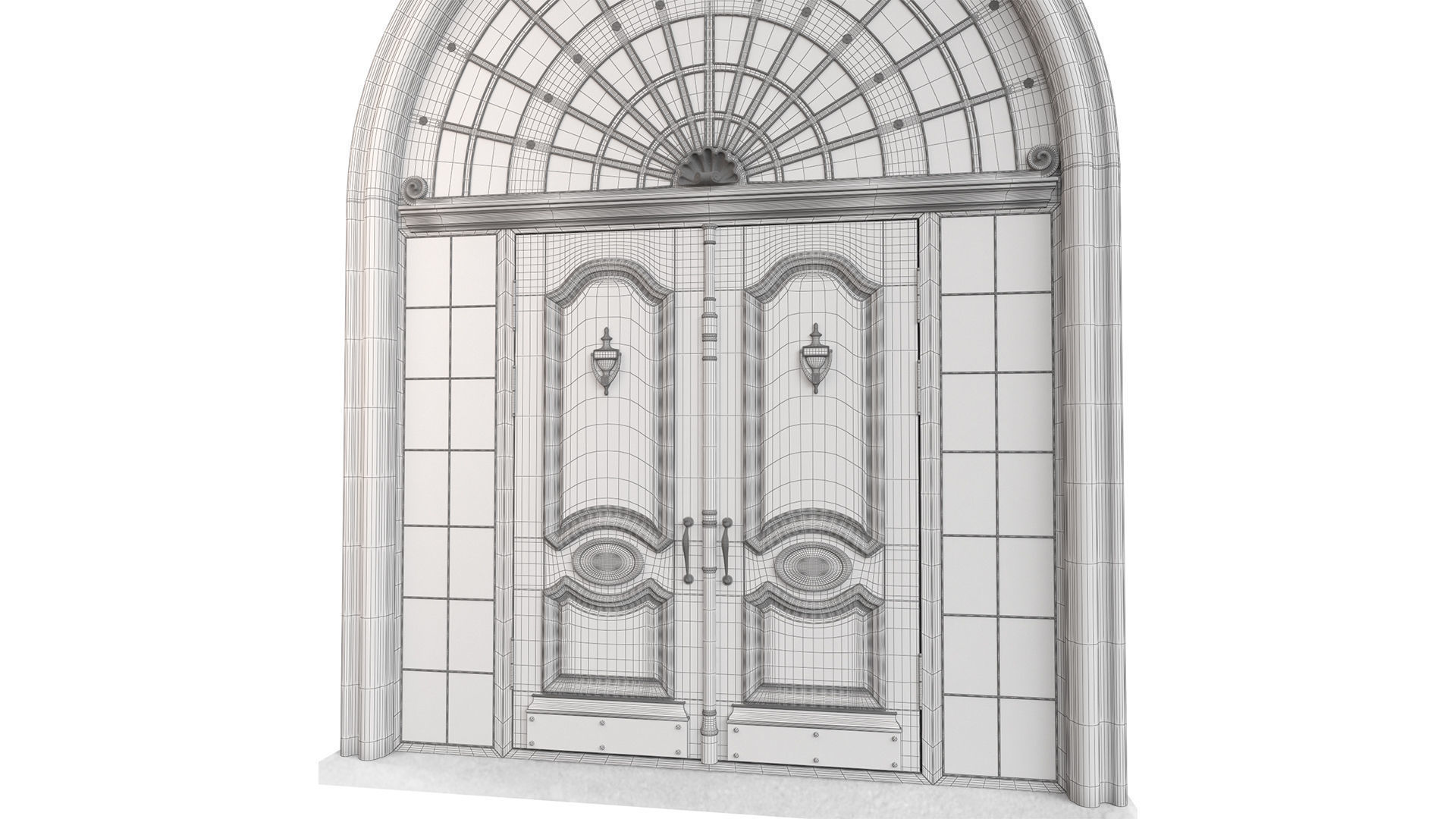 Entrance classic door 61 3D model | CGTrader