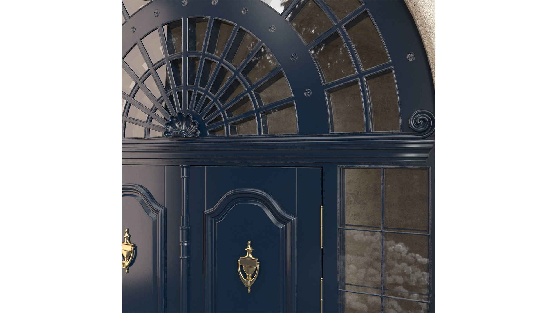 Entrance classic door 61 3D model | CGTrader