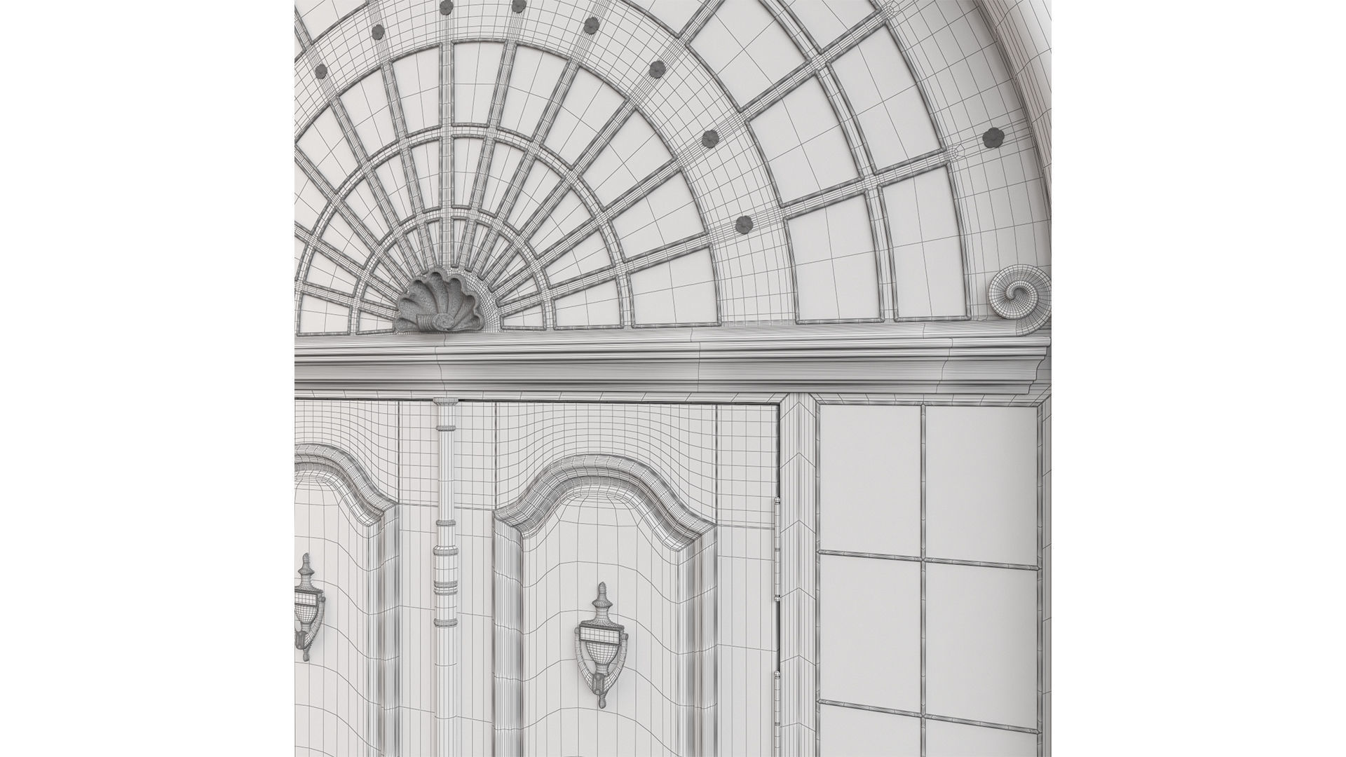 Entrance classic door 61 3D model | CGTrader