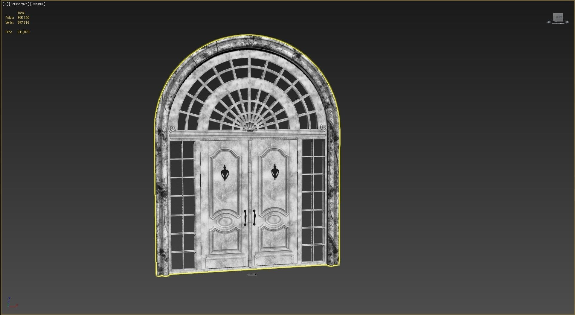 Entrance classic door 61 3D model | CGTrader