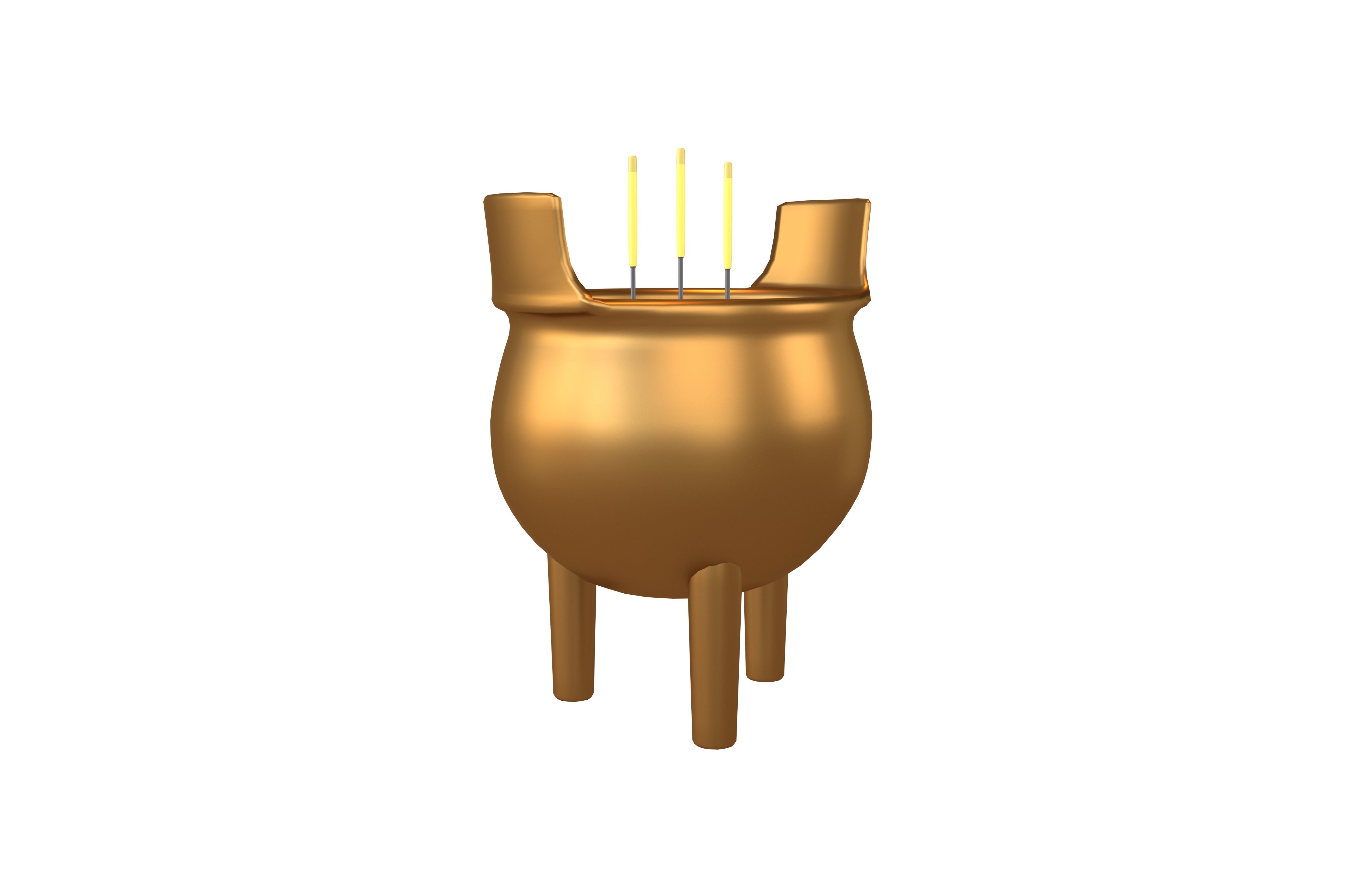 3D model Cartoon Incense Burner v1 003 VR / AR / low-poly | CGTrader