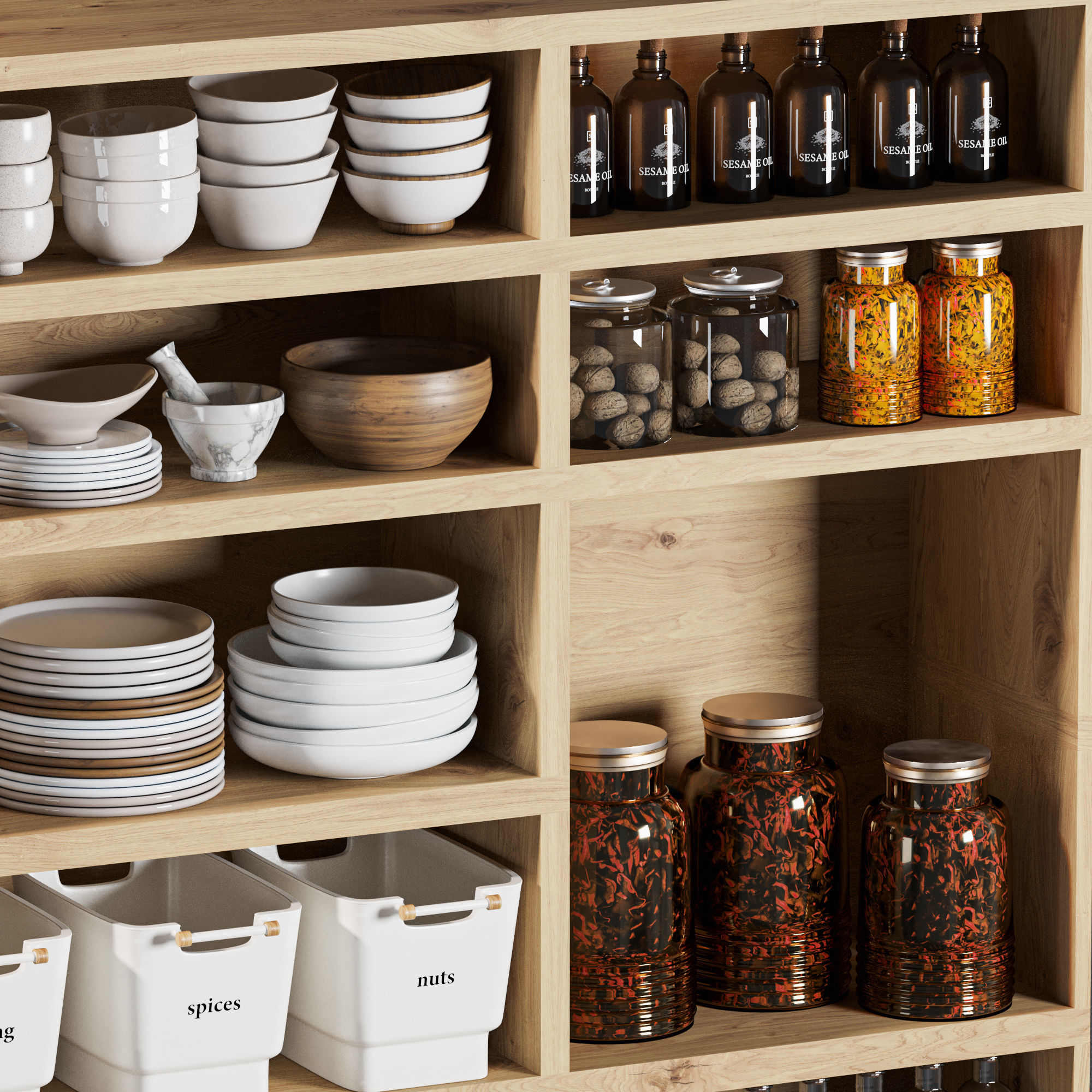 kitchen accessories037 pantry 3D model | CGTrader