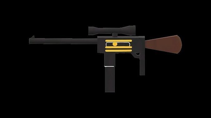 3D model machine gun VR / AR / low-poly | CGTrader