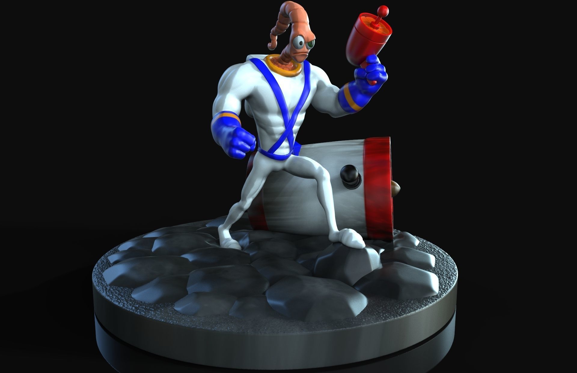 Earthworm Jim Model 3D model 3D printable | CGTrader