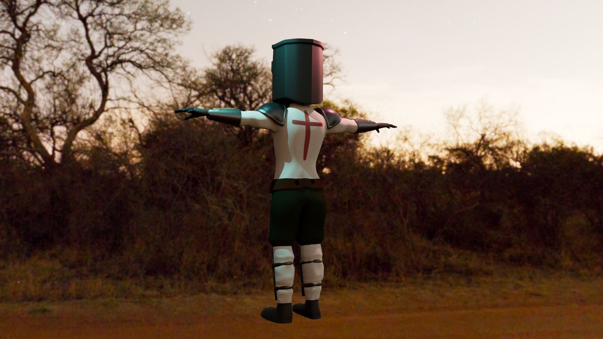 Cartoon Templar Knight 3D model | CGTrader