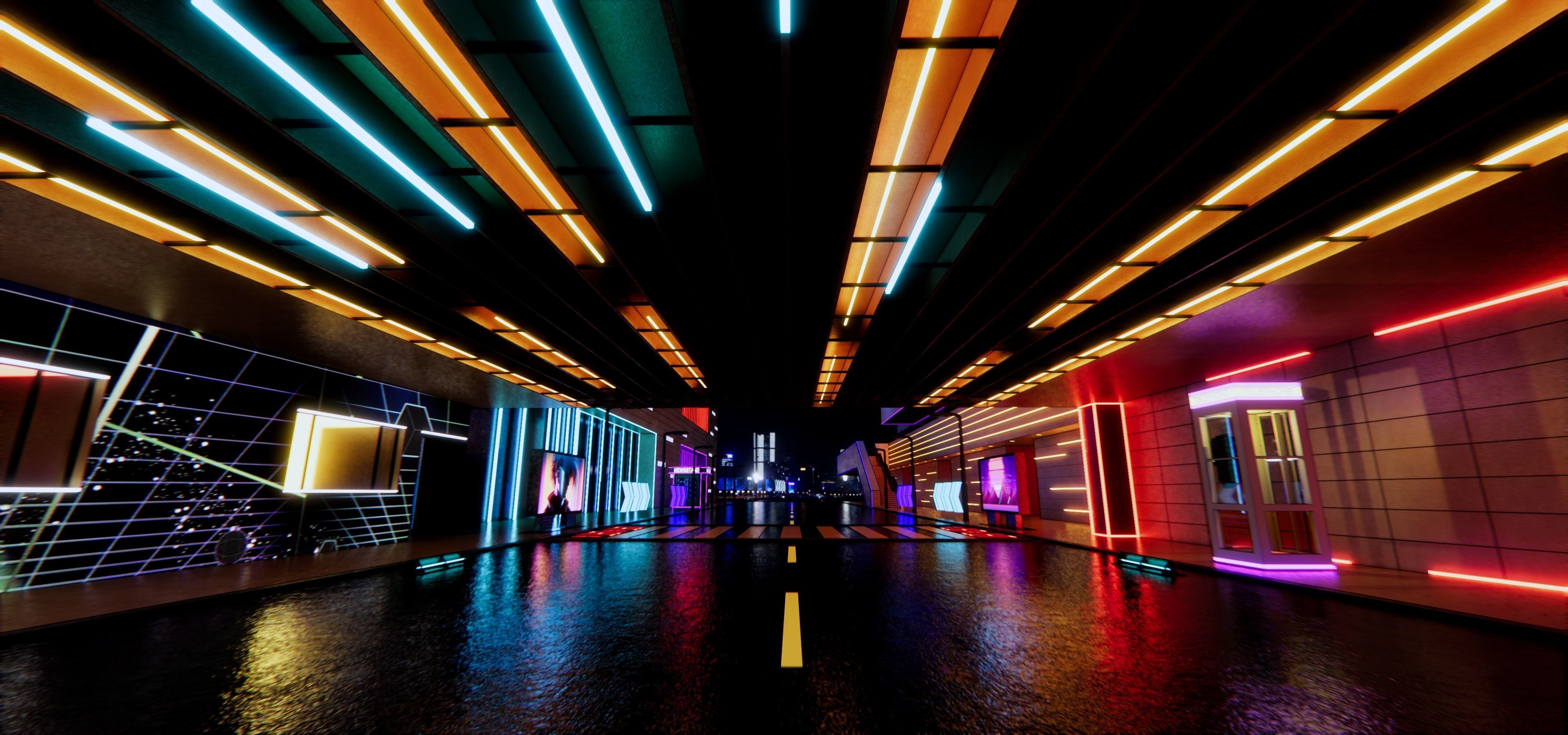 Cyber Street 3D model | CGTrader