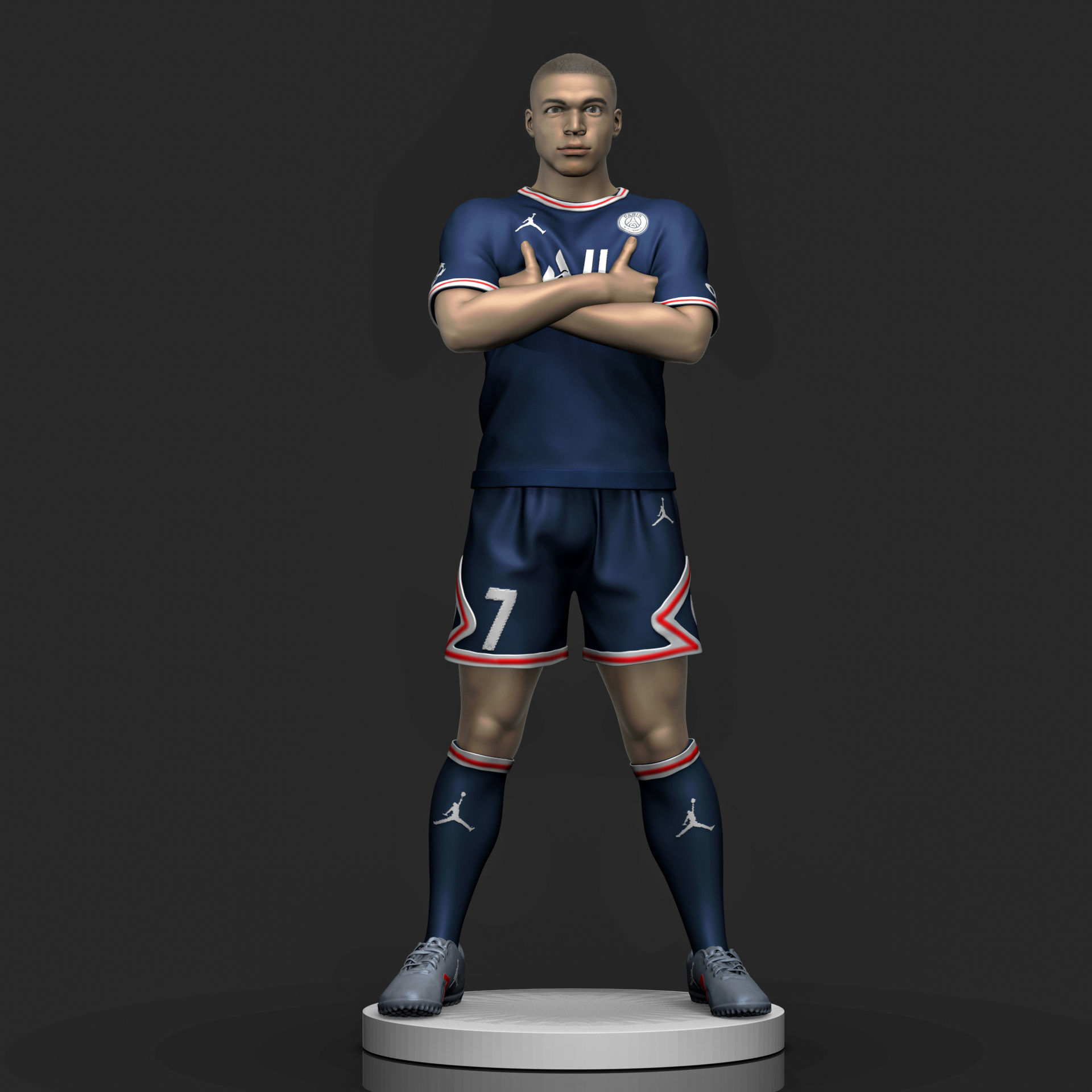 Kylian Mbappe 3D Printable 1 3D model 3D printable | CGTrader