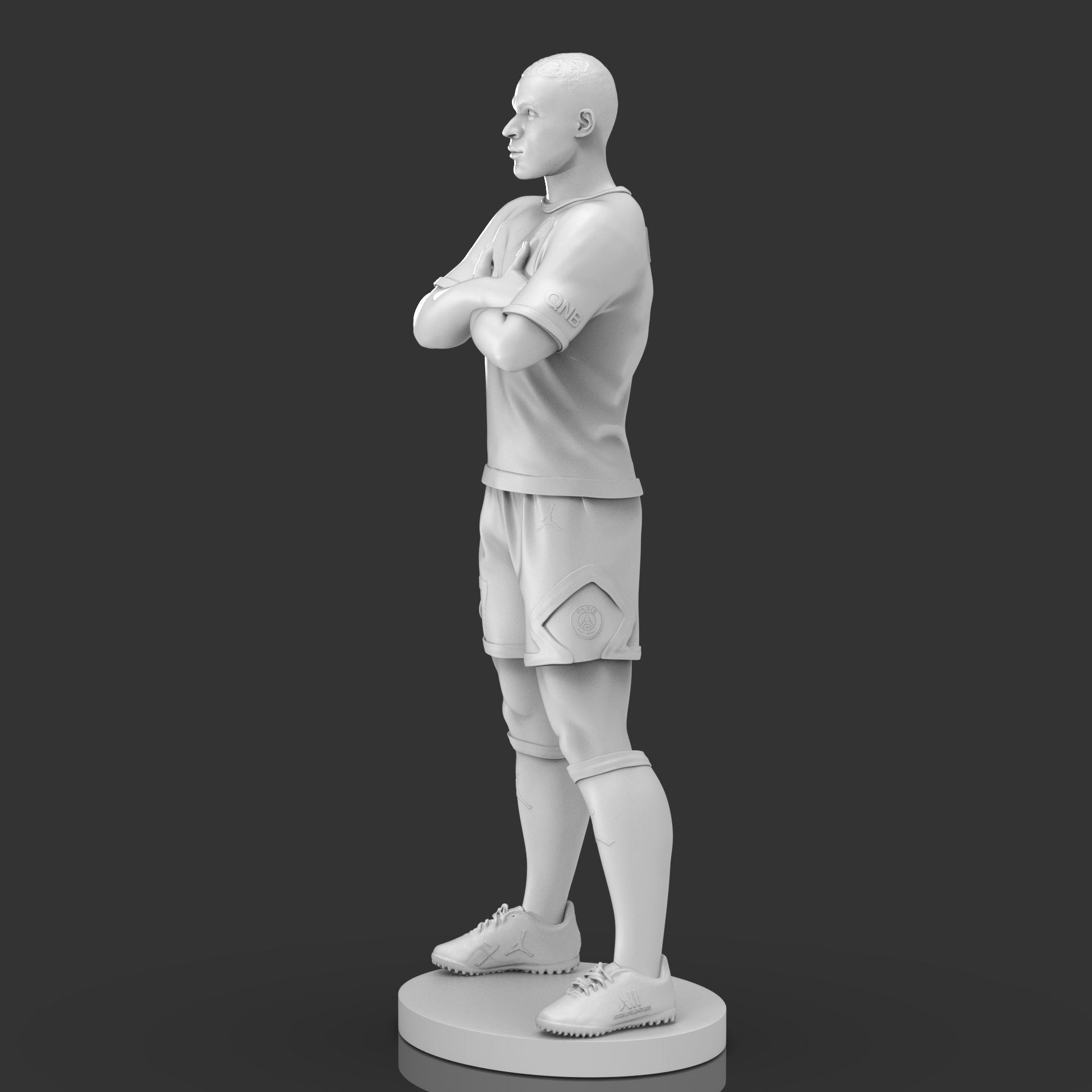 Kylian Mbappe 3D Printable 1 3D model 3D printable | CGTrader