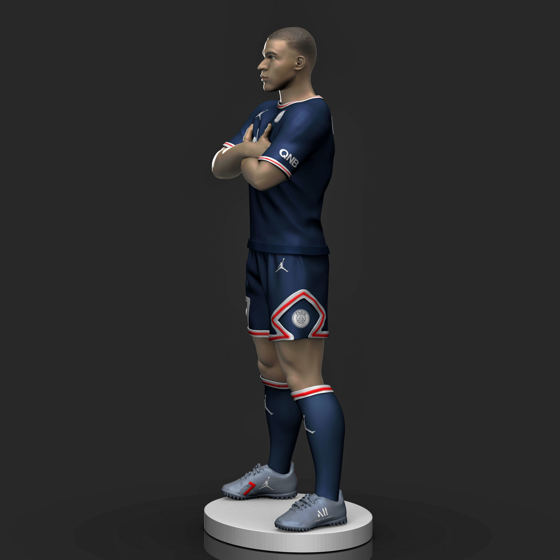 Kylian Mbappe 3D Printable 1 3D model 3D printable | CGTrader