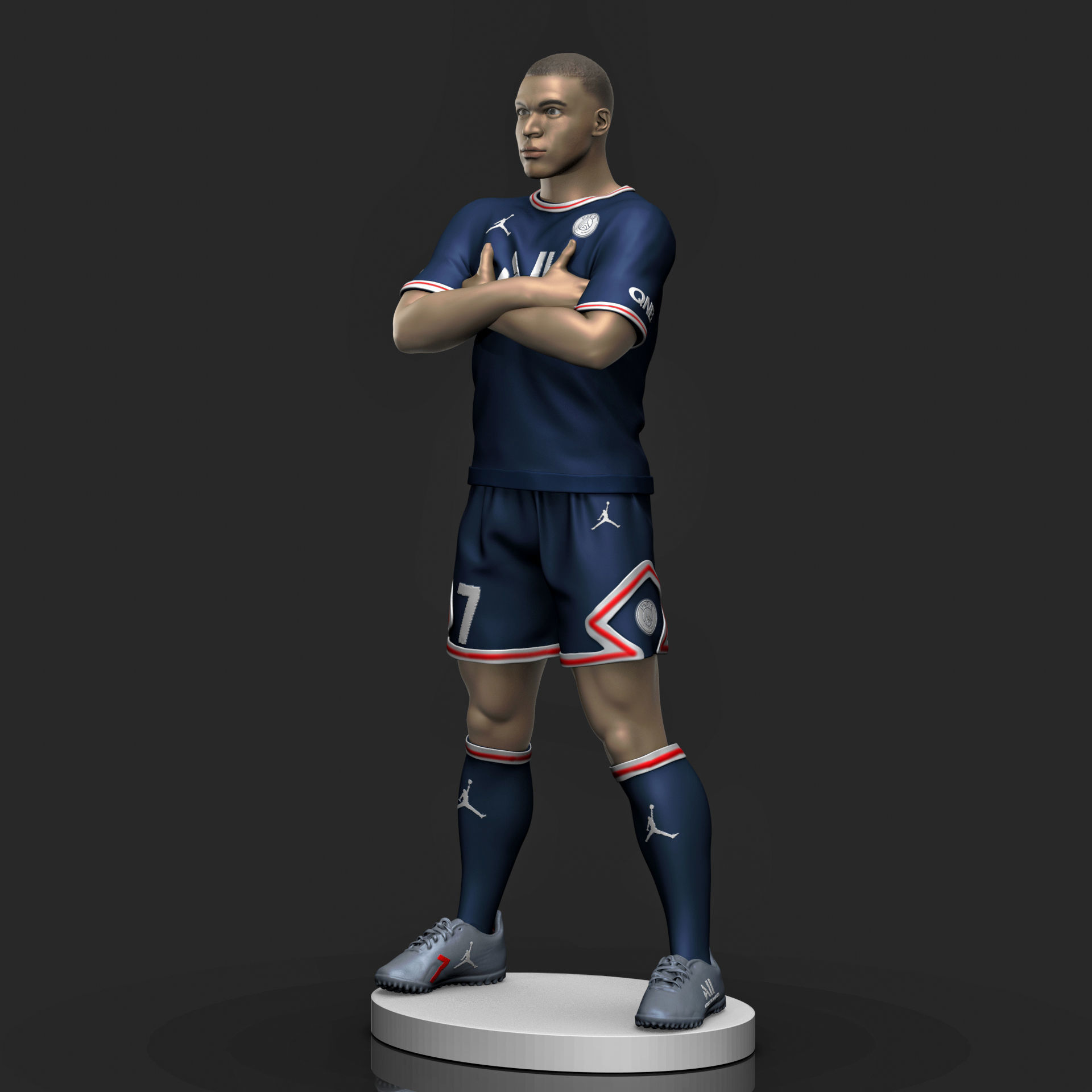 Kylian Mbappe 3D Printable 1 3D model 3D printable | CGTrader