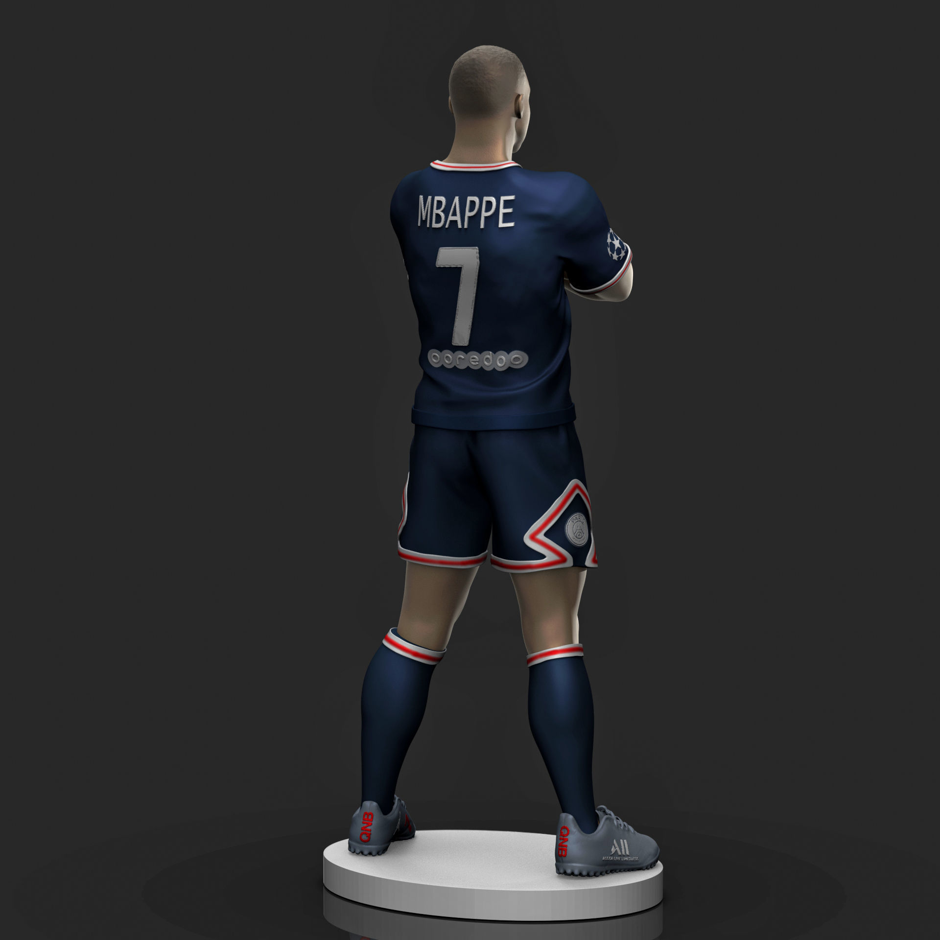 Kylian Mbappe 3D Printable 1 3D model 3D printable | CGTrader