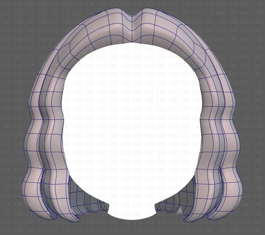 3D model Base Hair for girl V02 VR / AR / low-poly | CGTrader