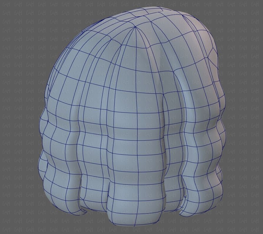 3D model Base Hair for girl V02 VR / AR / low-poly | CGTrader