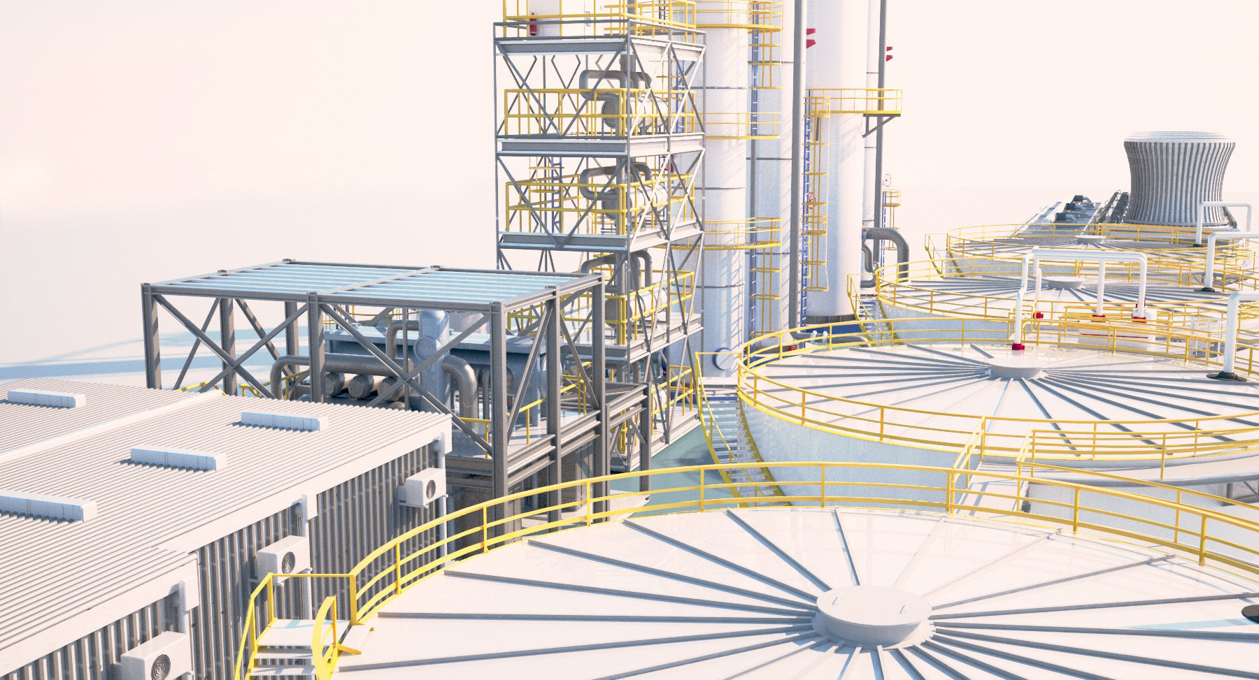 Small Industrial Oil Refinery 3D model | CGTrader