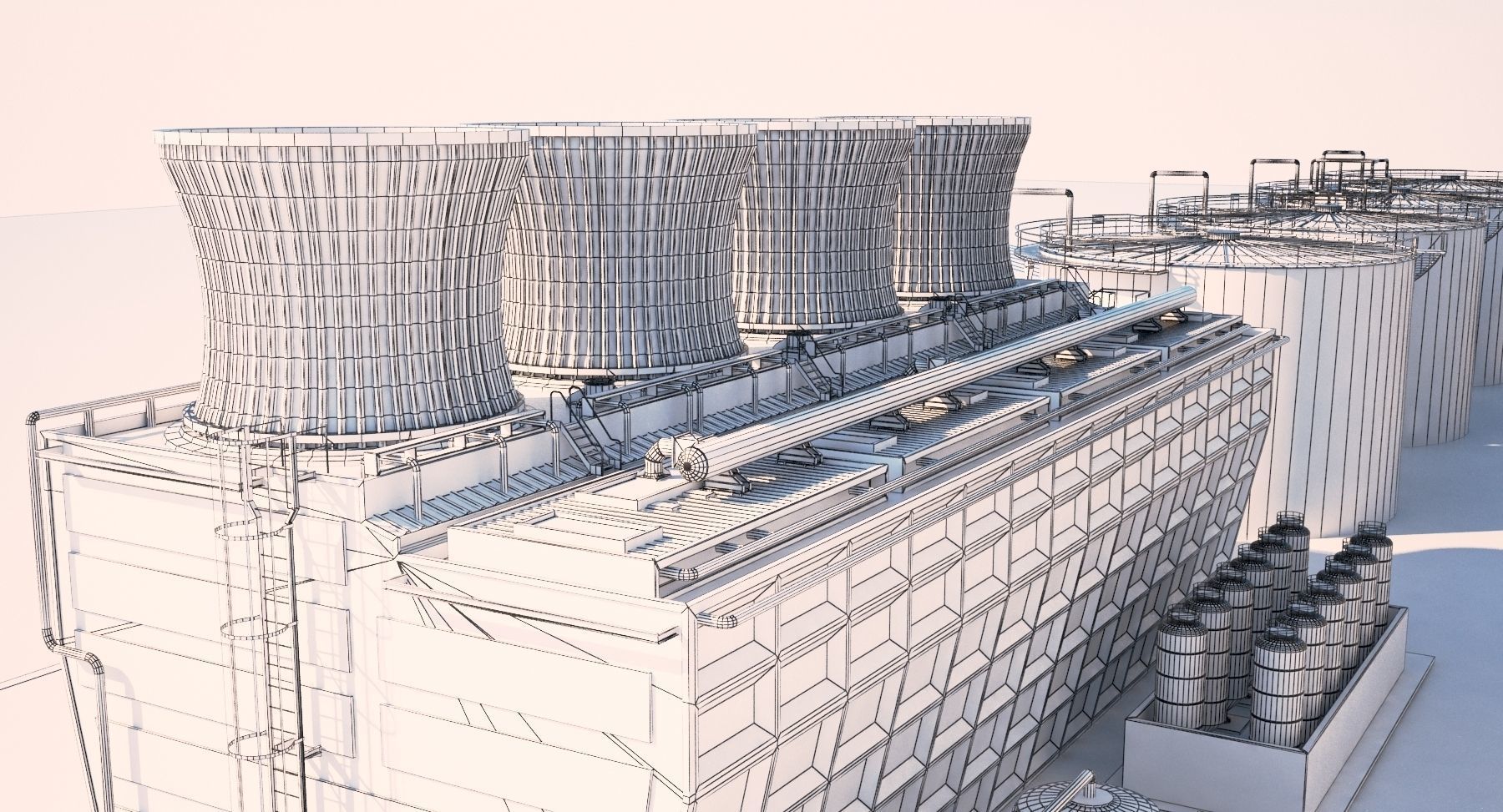 Small Industrial Oil Refinery 3D model | CGTrader