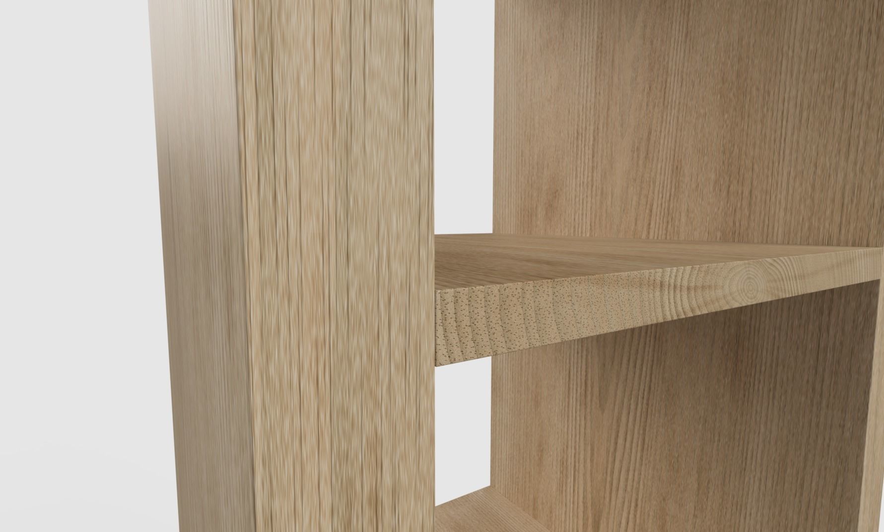 IKEA KALLAX 1x4 Shelf Unit Walnut Effect Light Grey 3D model | CGTrader