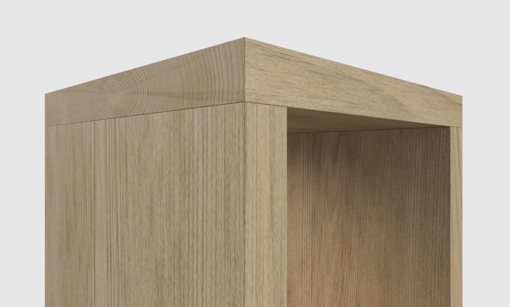 IKEA KALLAX 1x4 Shelf Unit Walnut Effect Light Grey 3D model | CGTrader