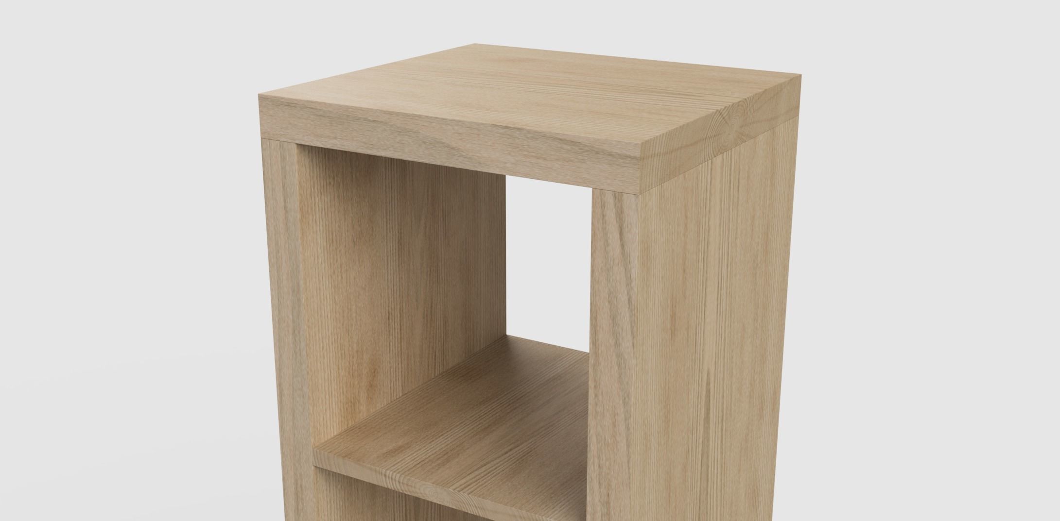 IKEA KALLAX 1x4 Shelf Unit Walnut Effect Light Grey 3D model | CGTrader