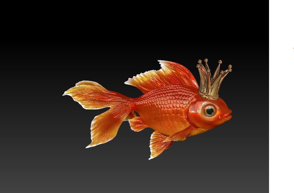 goldfish 3D model 3D printable | CGTrader