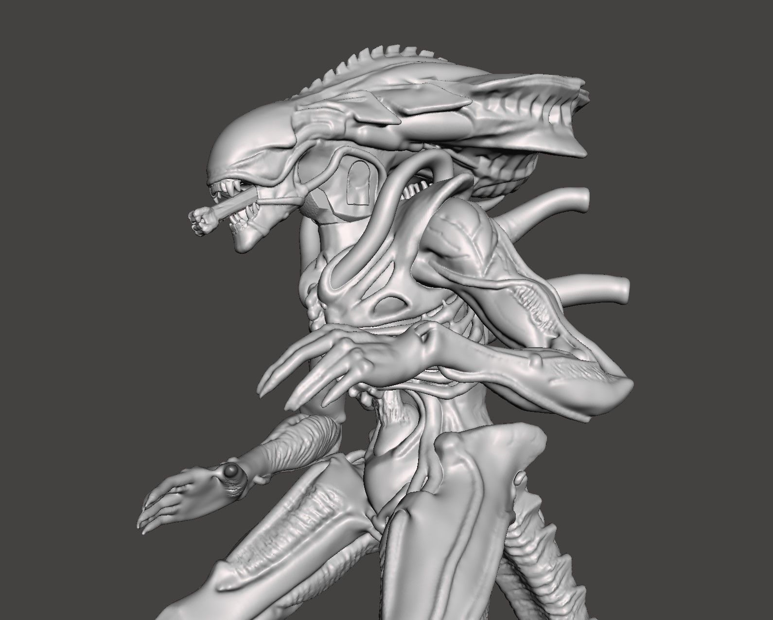 Praetorian Xenomorph - Aliens Fireteam Articulated Hi-Poly STL 3D model ...