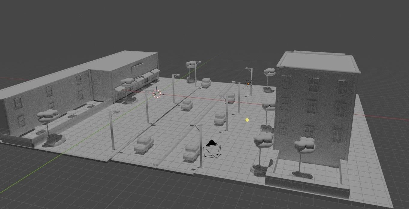 SMALL cycle render town free 3D model | CGTrader
