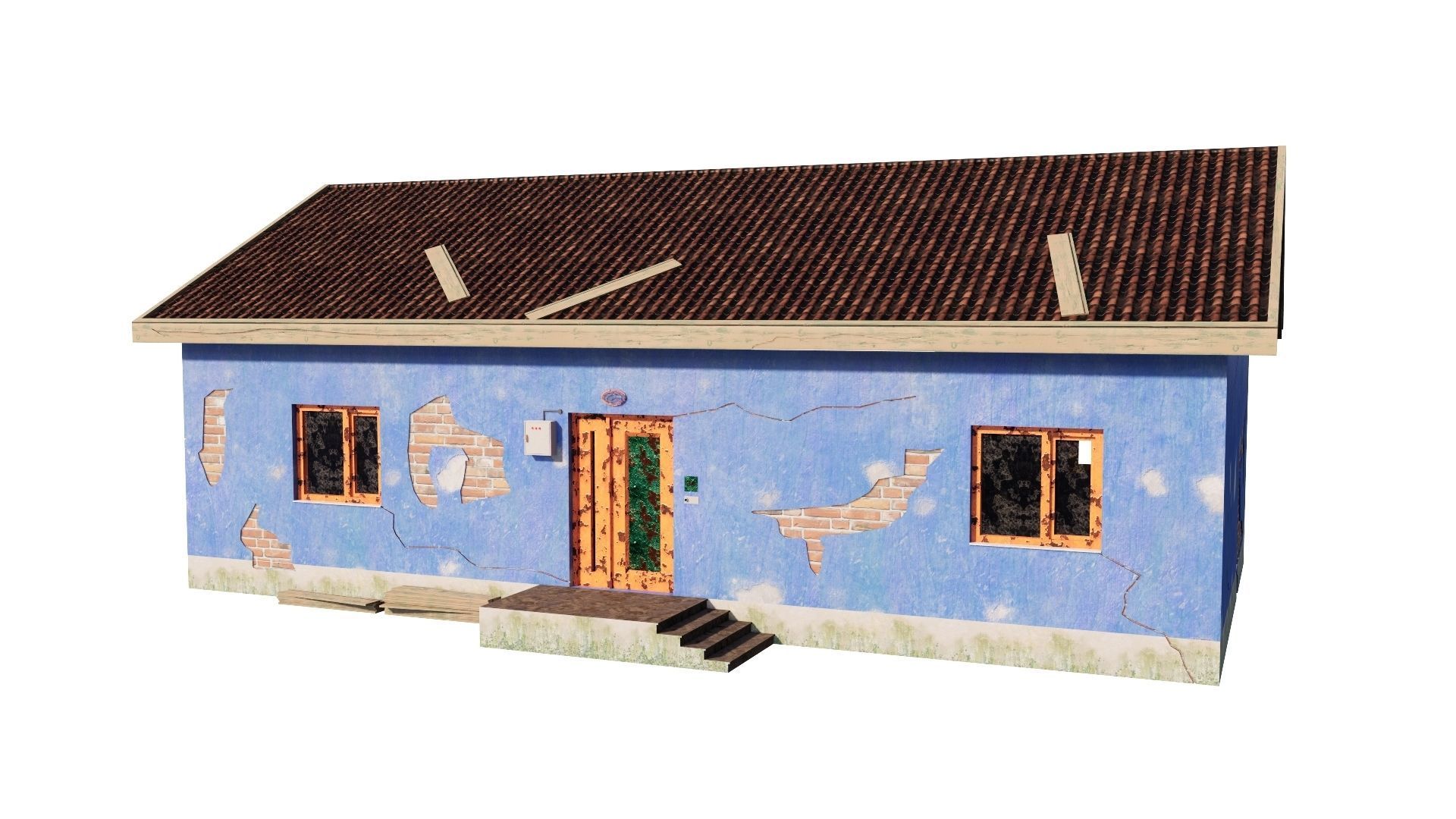 3D model SLUM-OLD HOUSE-02 VR / AR / low-poly | CGTrader