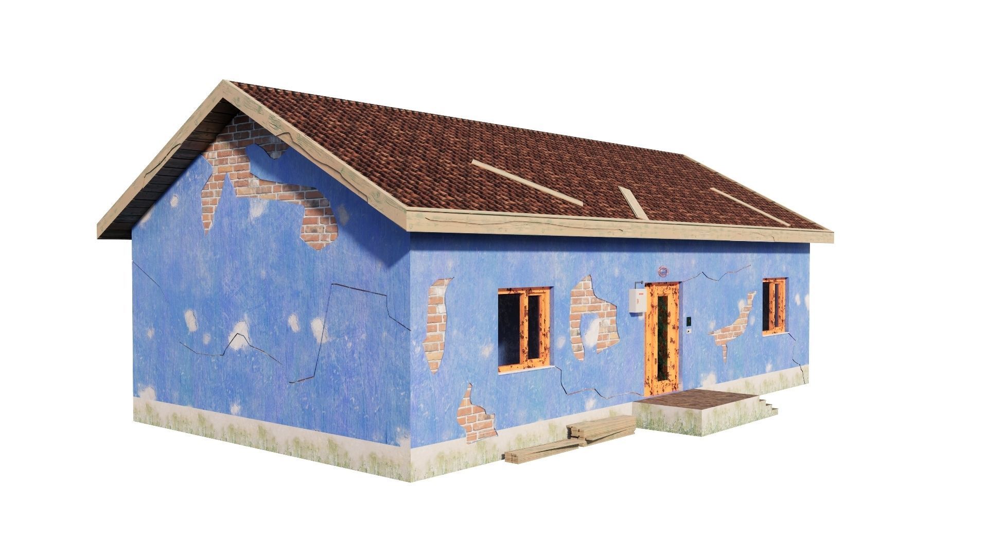 3D model SLUM-OLD HOUSE-02 VR / AR / low-poly | CGTrader